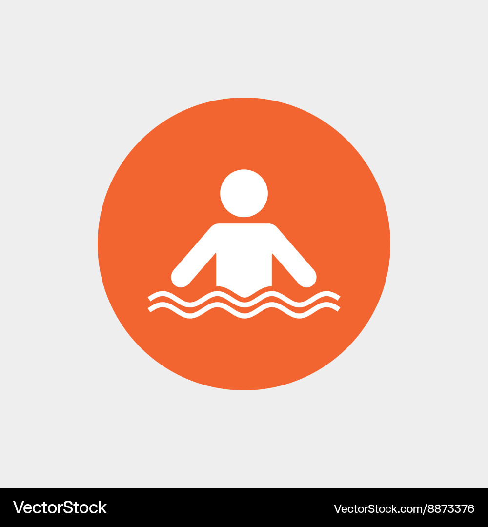 Swimming sign icon pool swim symbol Royalty Free Vector