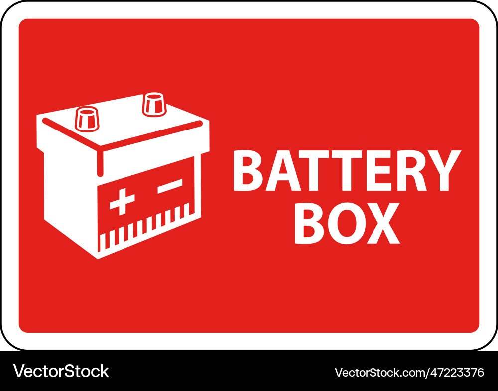 Symbol battery sign battery box on white Vector Image