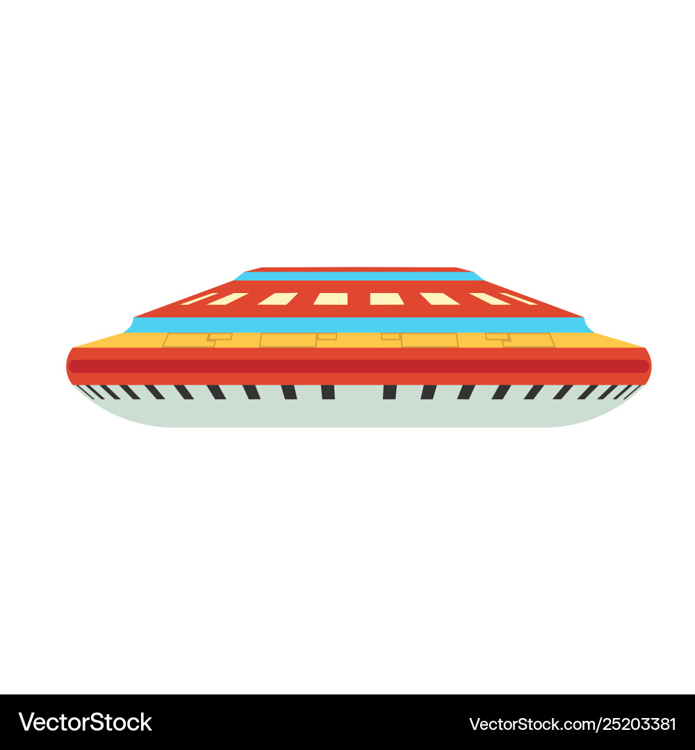 Alien spaceship astronomy ufo vehicle flat Vector Image