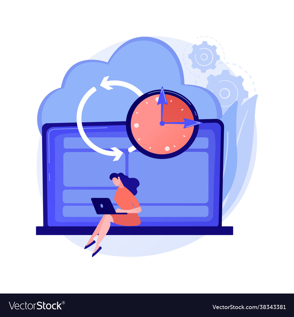 Automatic backup abstract concept Royalty Free Vector Image