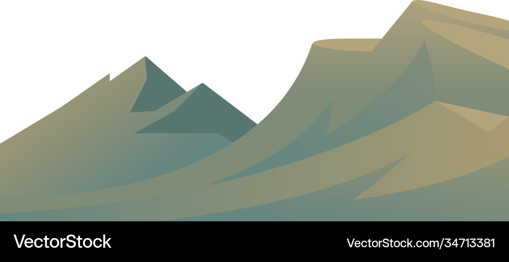 Beautiful landscape scene with mountains Vector Image