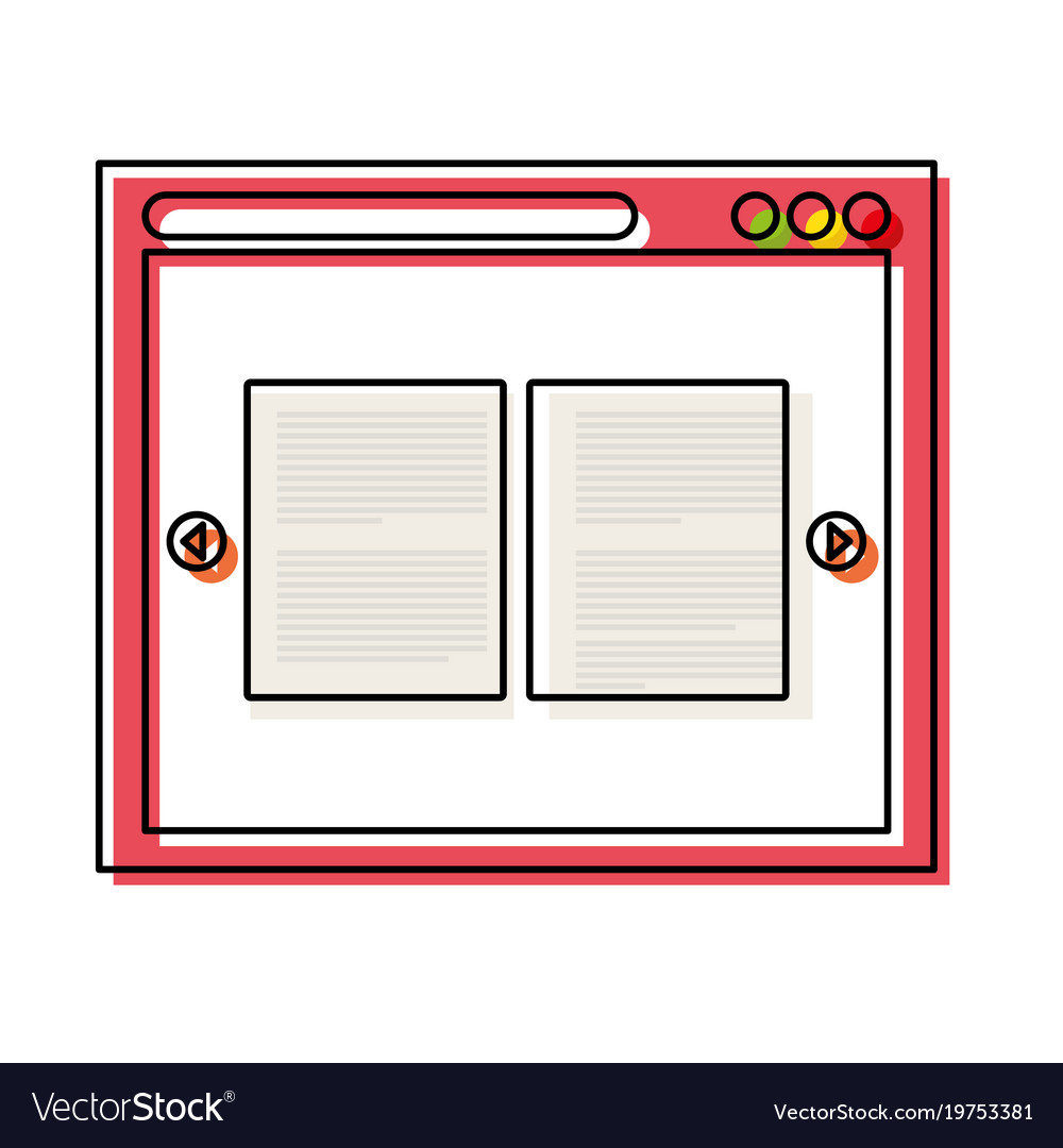 Computer window design Royalty Free Vector Image