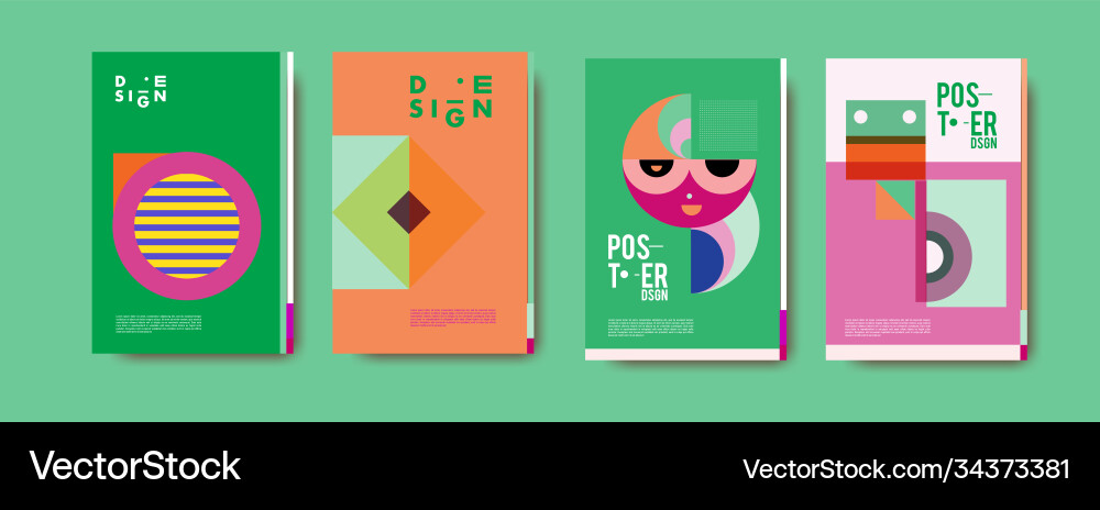 Cover and poster design template for magazine Vector Image