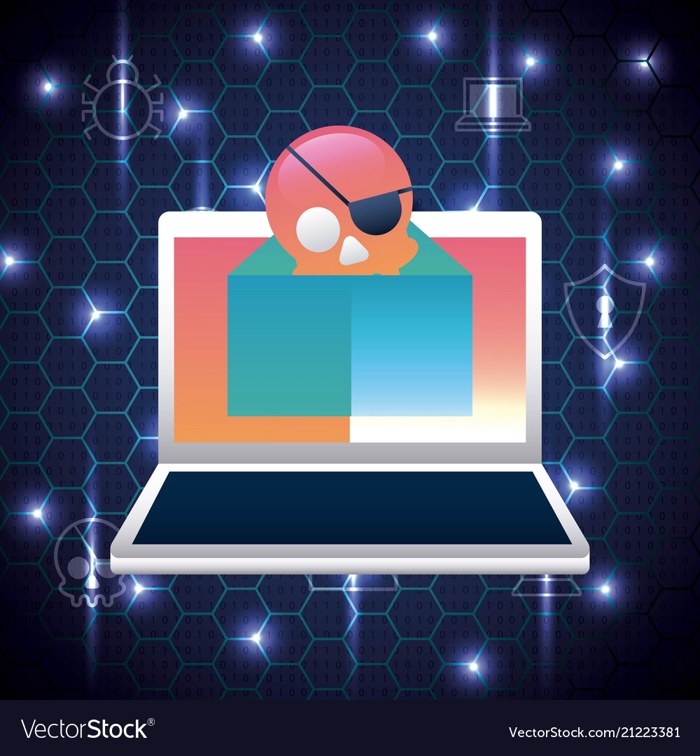 Cyber security technology Royalty Free Vector Image
