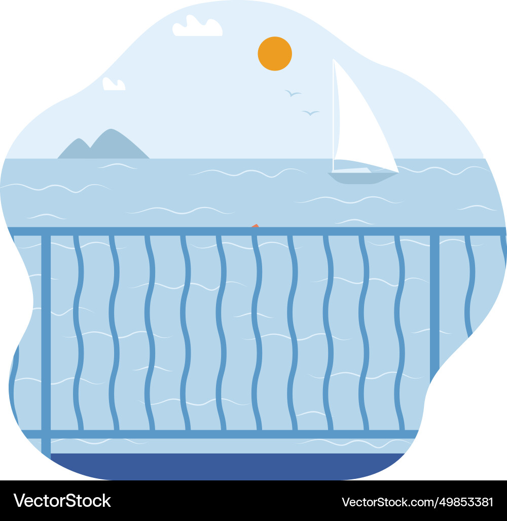 Dam with water reservoir mountain Royalty Free Vector Image