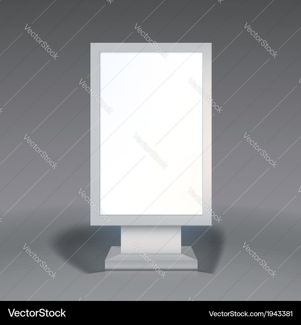 Digital signage blank advertising billboard on Vector Image