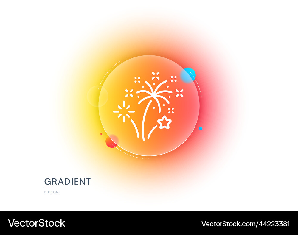Fireworks line icon pyrotechnic salute sign Vector Image