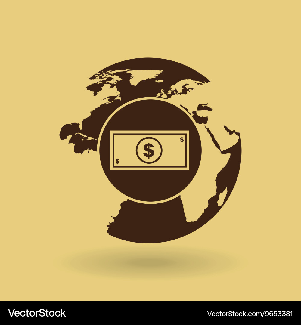 Global economy isolated icon design Royalty Free Vector