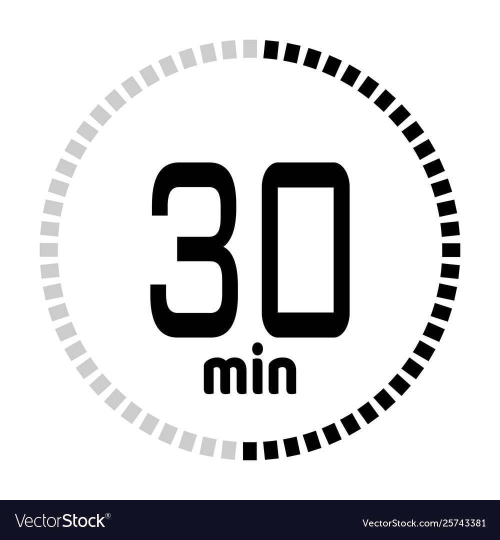 Minutes countdown timer Royalty Free Vector Image
