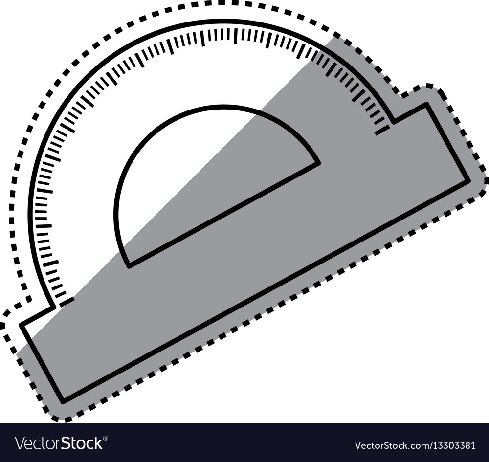 Protractor angle meter Royalty Free Vector Image