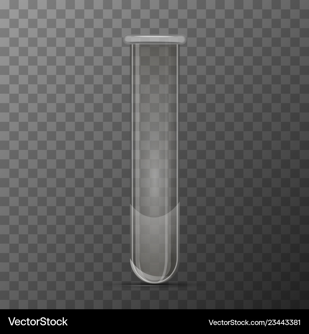 Realistic transparent flask for chemicals Vector Image