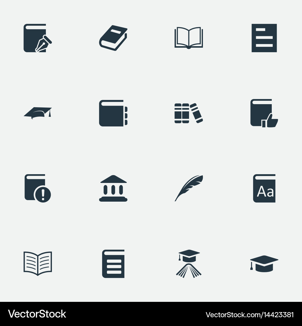 Set of simple reading icons Royalty Free Vector Image