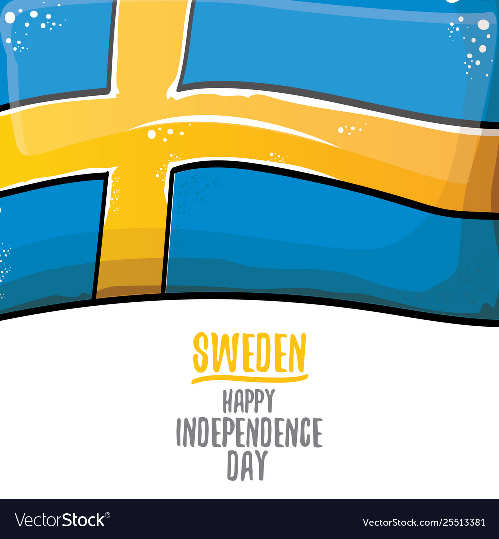 Sweden independence day celebration banner Vector Image