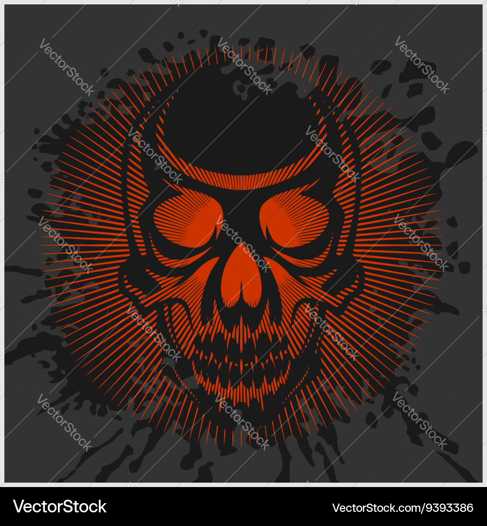 Aggressive skull for motocross helmet Royalty Free Vector