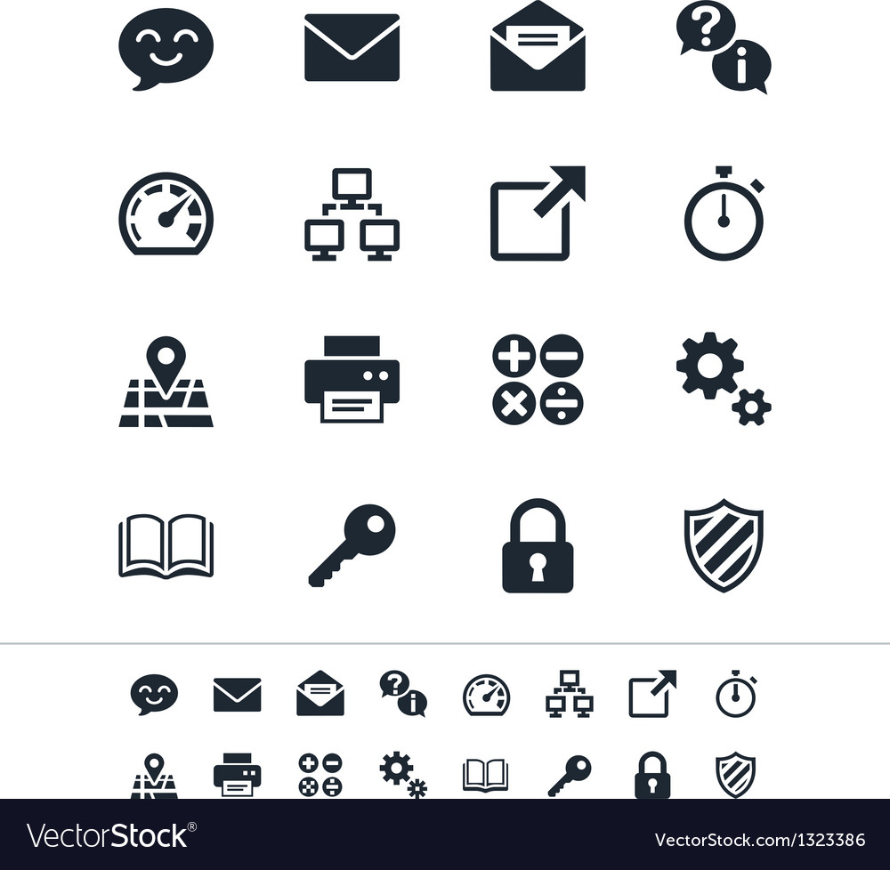 Application icons Royalty Free Vector Image - VectorStock