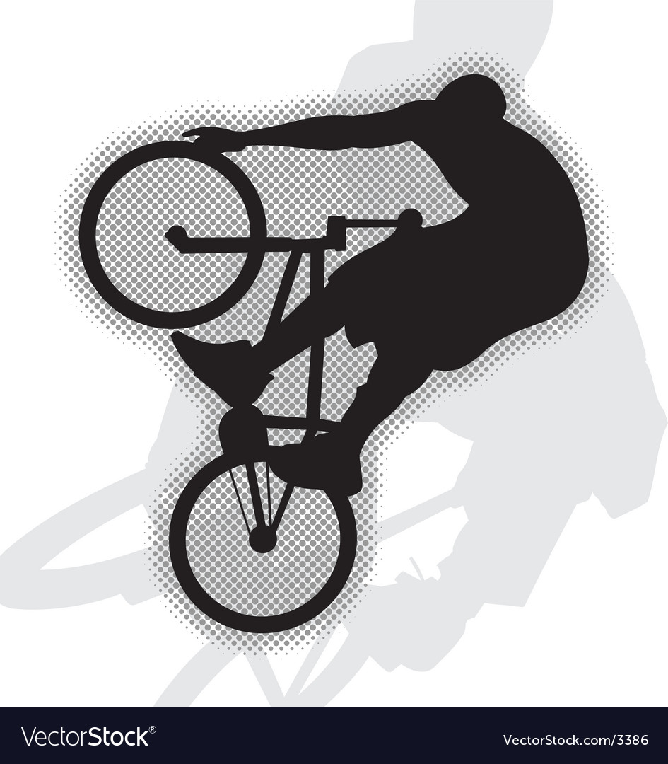 Bmx halftone Royalty Free Vector Image - VectorStock