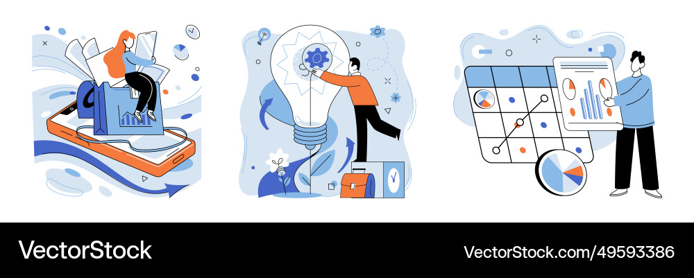 Business automation technology and business Vector Image