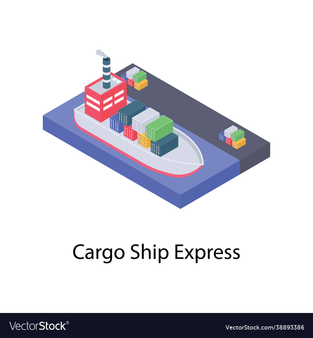 Cargo ship Royalty Free Vector Image - VectorStock