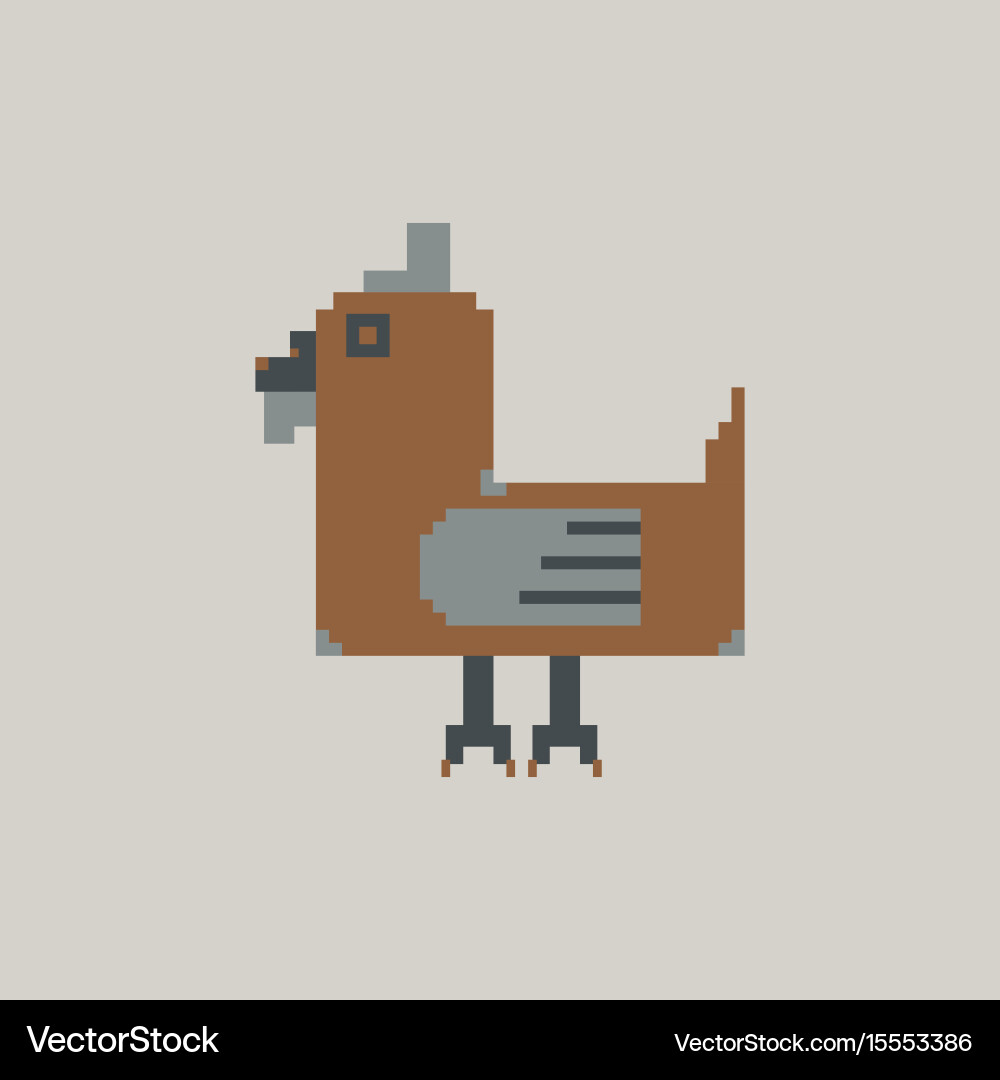 Chicken pixel art animal farm Royalty Free Vector Image