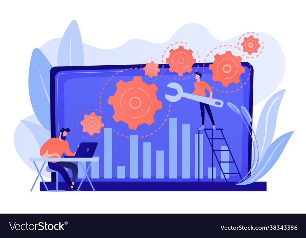 Computer troubleshooting concept Royalty Free Vector Image Computer troubleshooting concept Royalty Free Vector Image
