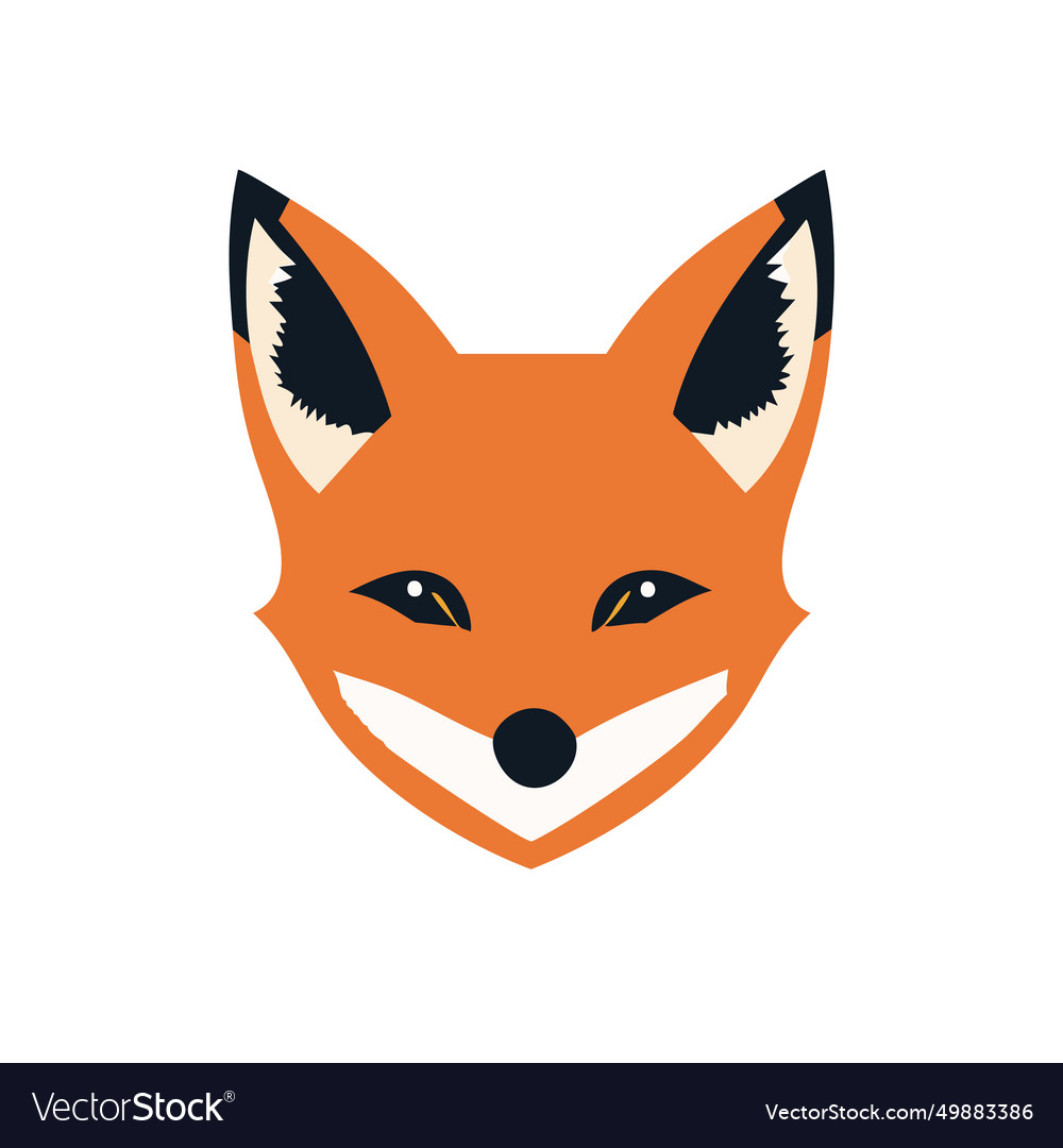 Fox face logo Royalty Free Vector Image - VectorStock Fox face logo Royalty Free Vector Image - VectorStock