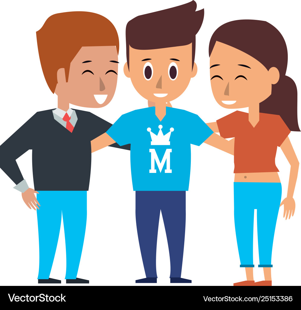 Friends people cartoon Royalty Free Vector Image