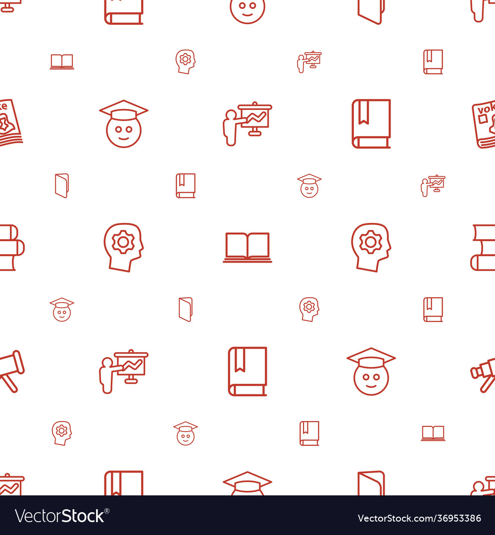Learning icons pattern seamless white background Vector Image