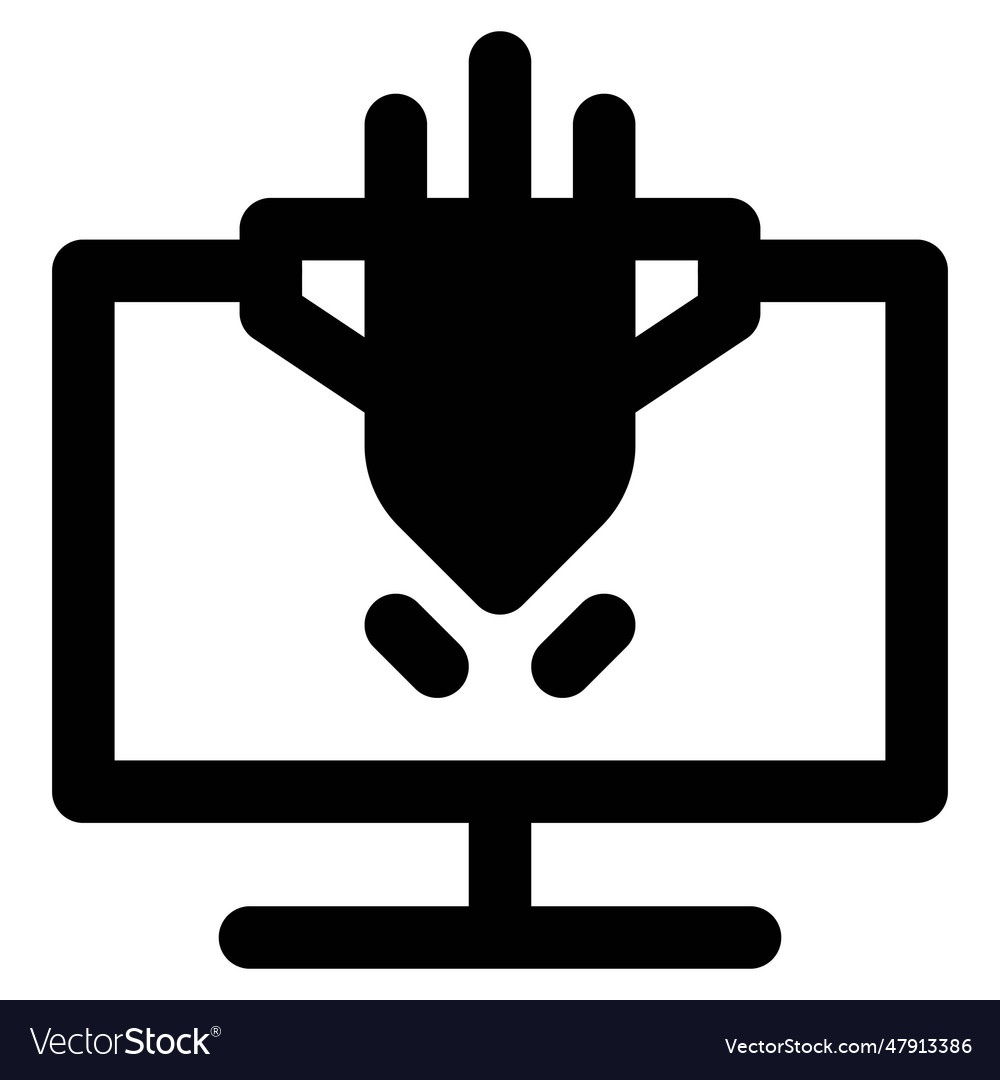 Malicious attack on computer to damage data Vector Image