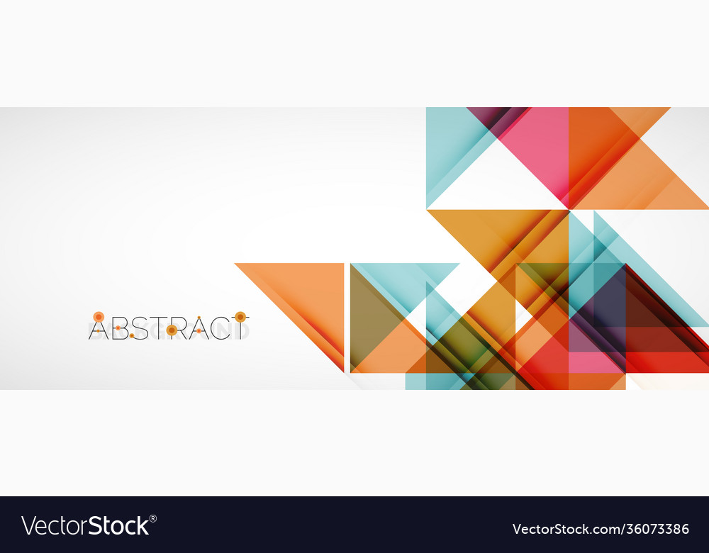 Set triangle geometric backgrounds Royalty Free Vector Image