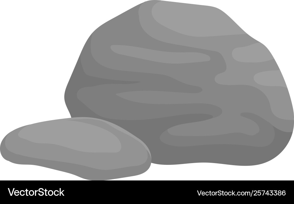 Small stone lies next to a large one Royalty Free Vector