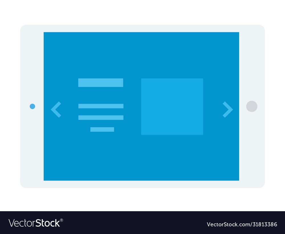 Tablet screen programmer workspace flat icon Vector Image Tablet screen programmer workspace flat icon Vector Image