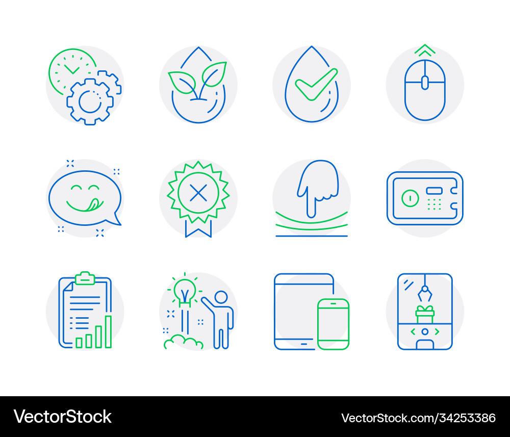 Technology icons set included icon as reject Vector Image
