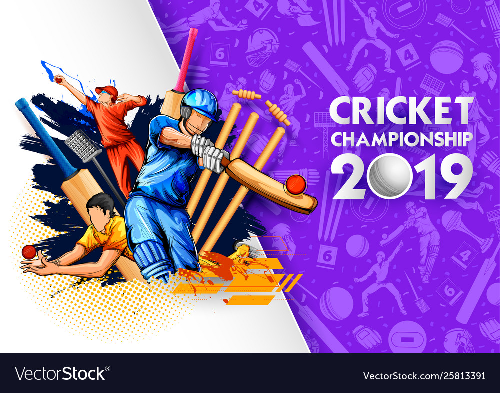 Batsman player playing cricket championship sports Batsman player playing cricket championship sports