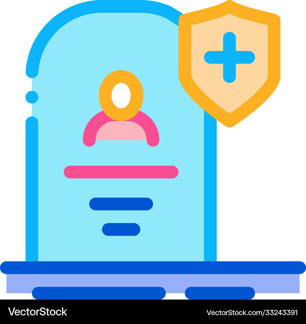 Death insurance icon outline Royalty Free Vector Image