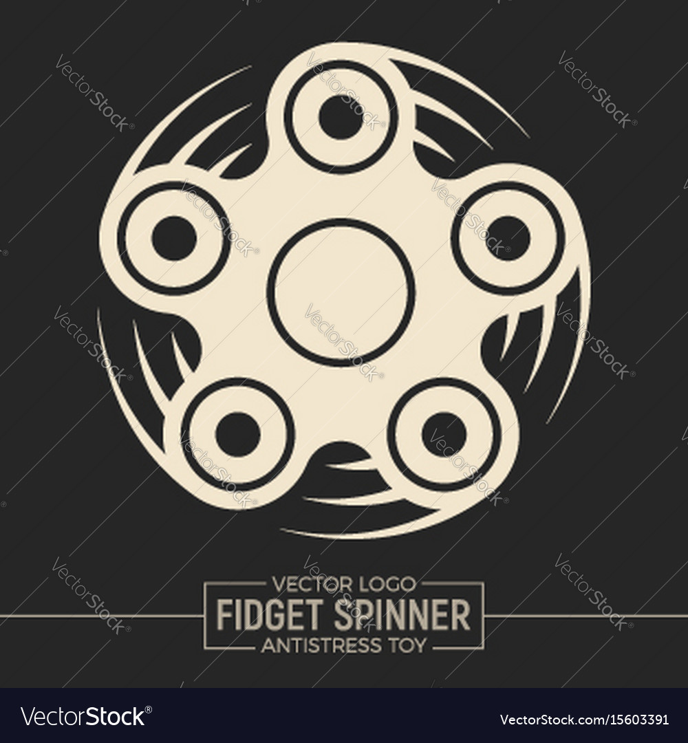 Fidget spinner logo Royalty Free Vector Image - VectorStock
