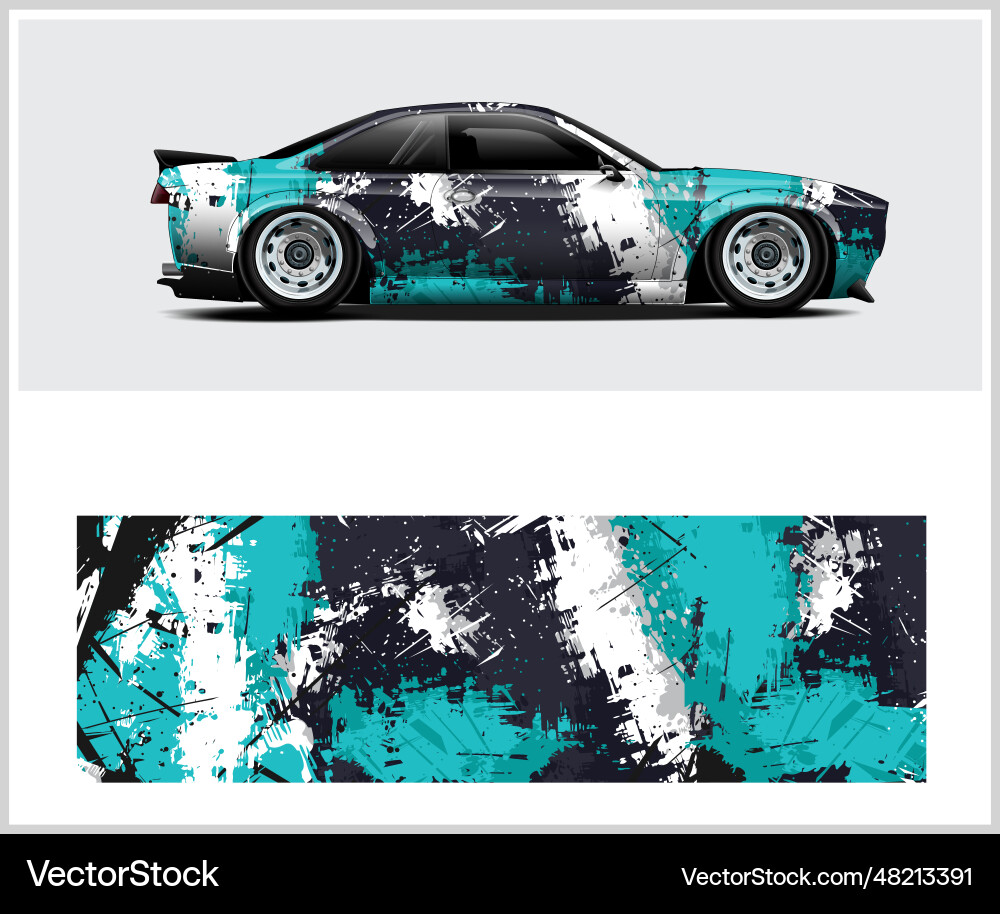 Full vehicle wrap design with car wrap design Vector Image