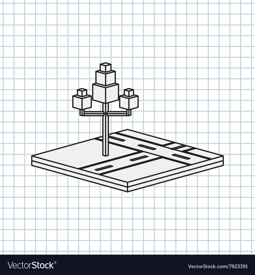 Isometric tree icon design Royalty Free Vector Image