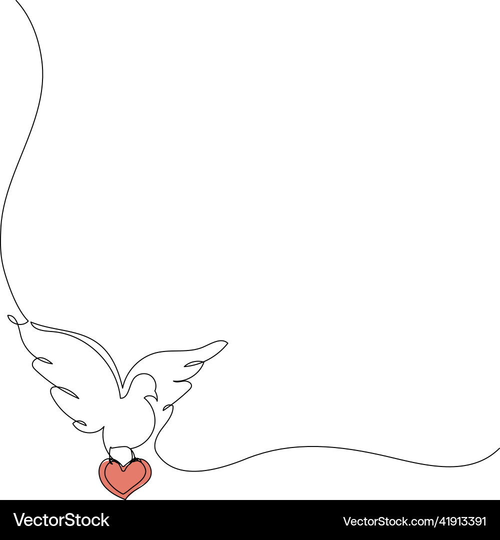 Peace in the world concept single line drawing Vector Image