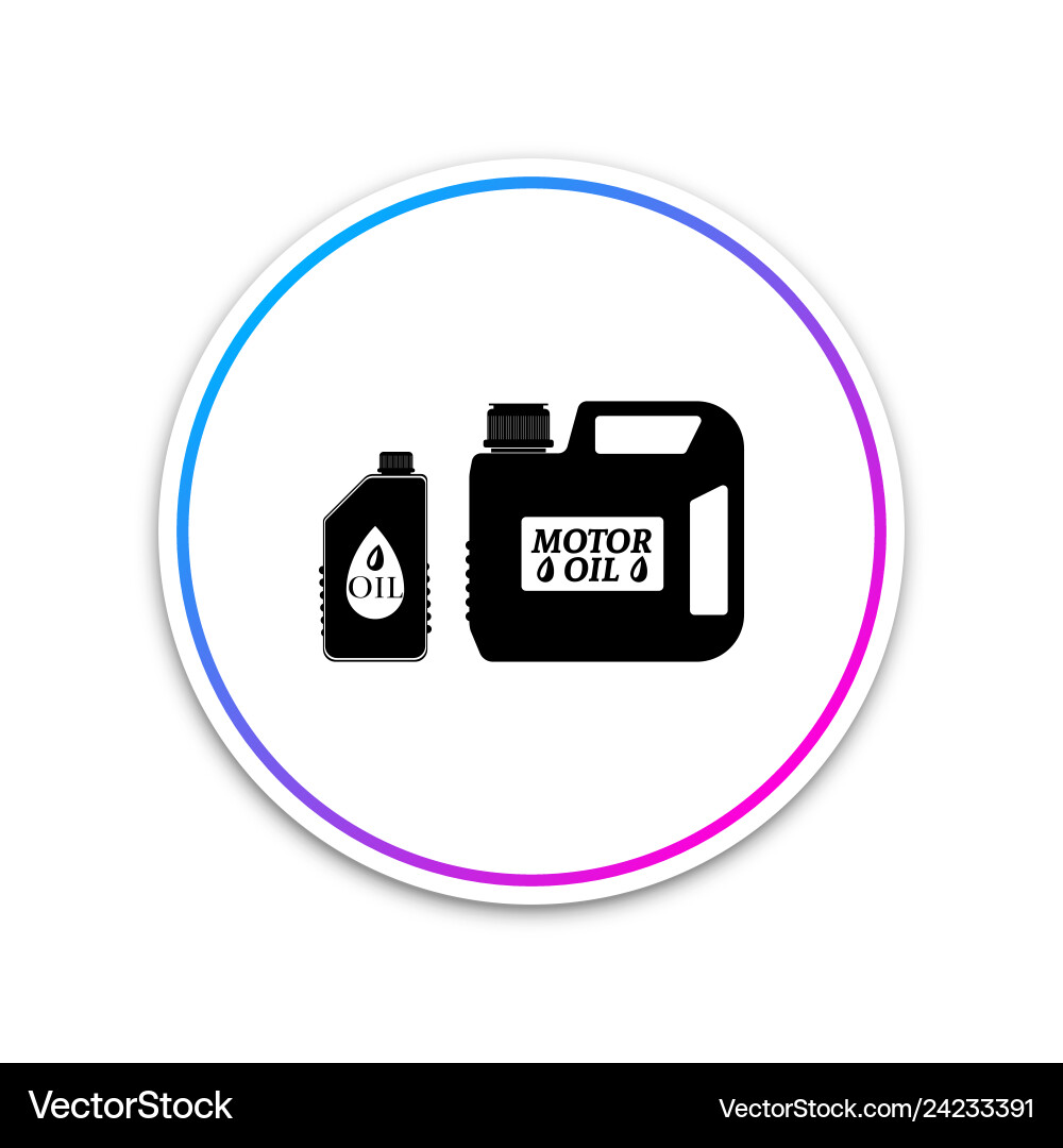 Plastic canister for motor machine oil icon Vector Image