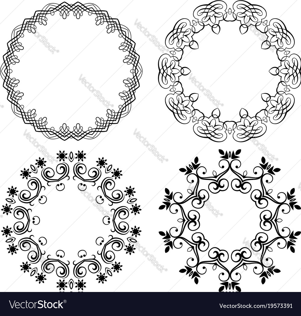 Round frames Royalty Free Vector Image - VectorStock