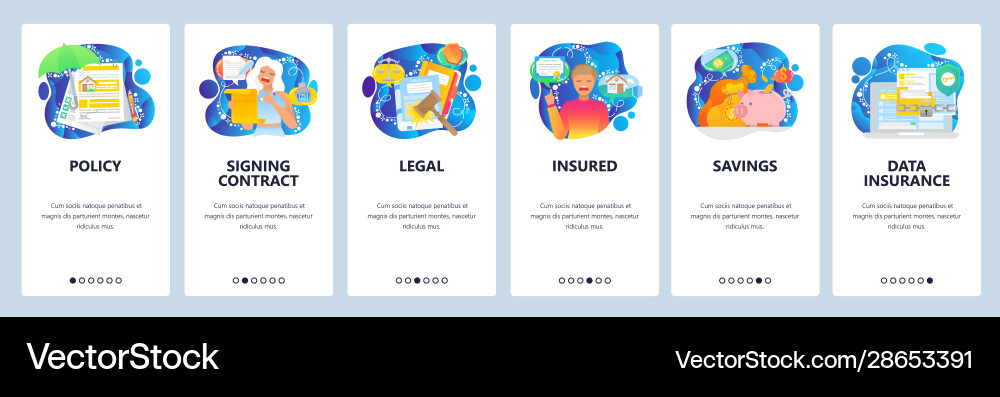 Signing insurance contract house protection data Vector Image