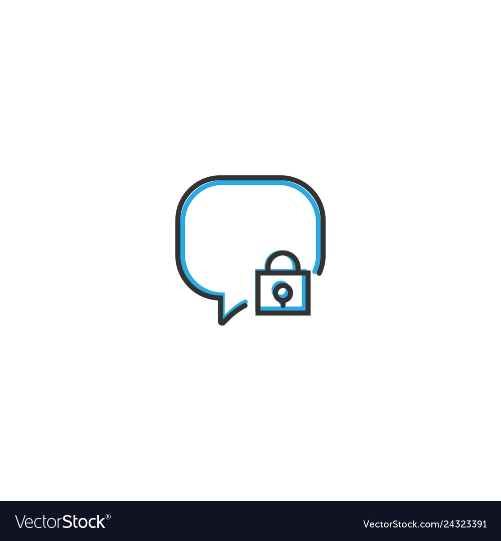 Speech bubble icon design interaction icon line Vector Image