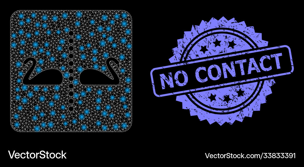Textured no contact stamp seal and bright web mesh