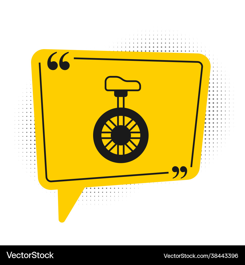 Black unicycle or one wheel bicycle icon isolated Vector Image