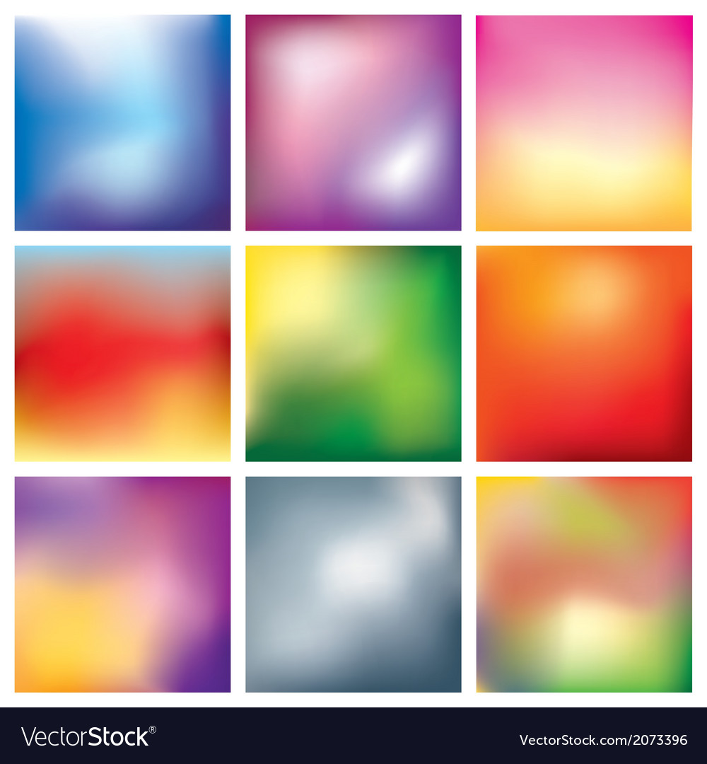 Blur abstract background set Royalty Free Vector Image