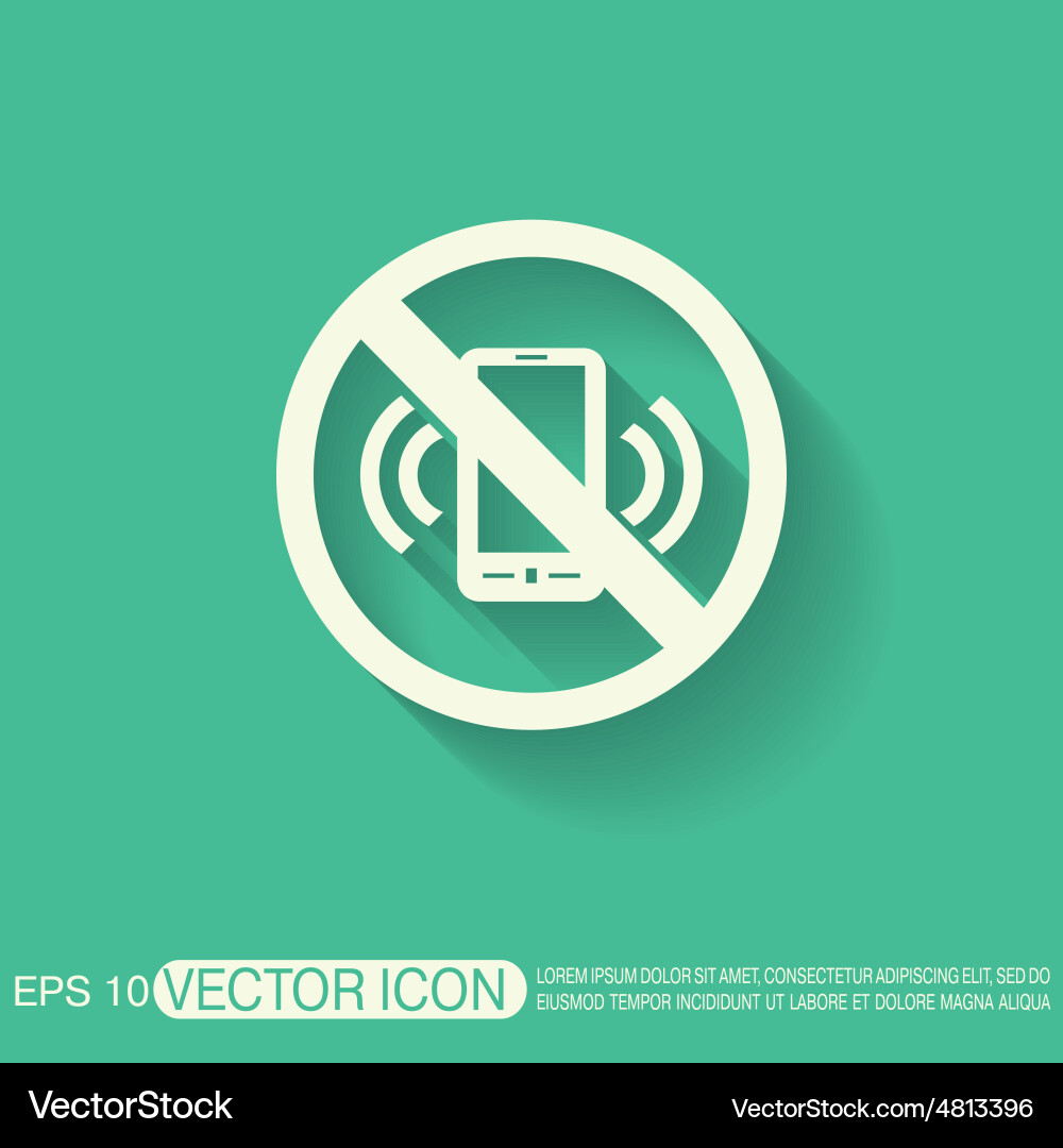 Forbidden to use phone forbidding symbol Vector Image