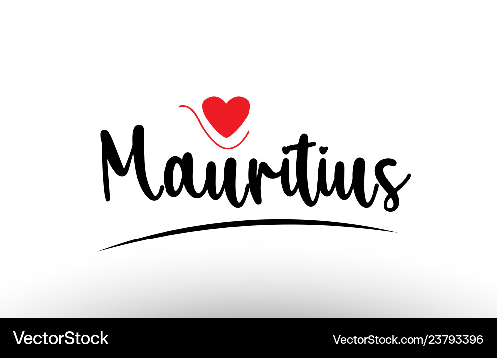 Mauritius country text typography logo icon design