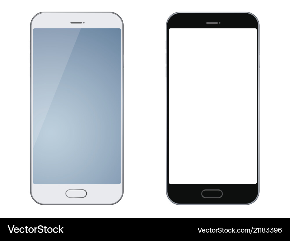 Set of two smartphones Royalty Free Vector Image