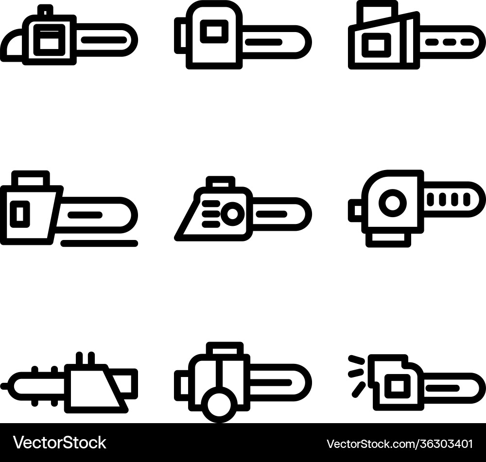 Chainsaw icon or logo isolated sign symbol Vector Image