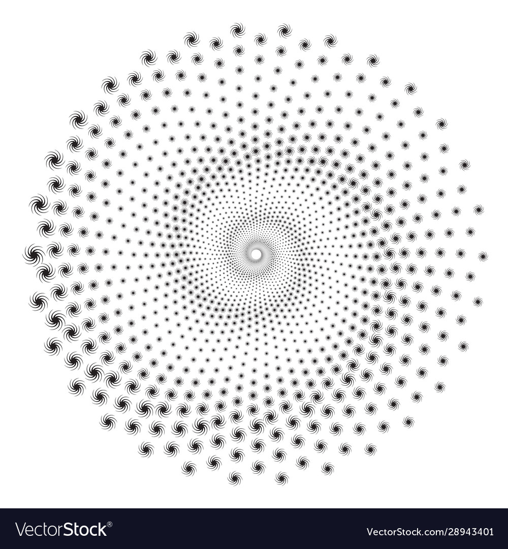 Dotted halftone spiral pattern or texture Vector Image